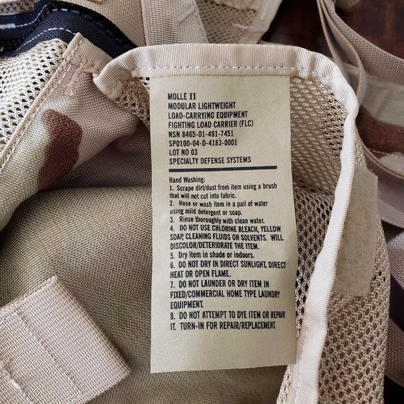 US ARMY | Jackets & Coats | Us Army Molle Ii Dcu Coyote Fighting Load ...